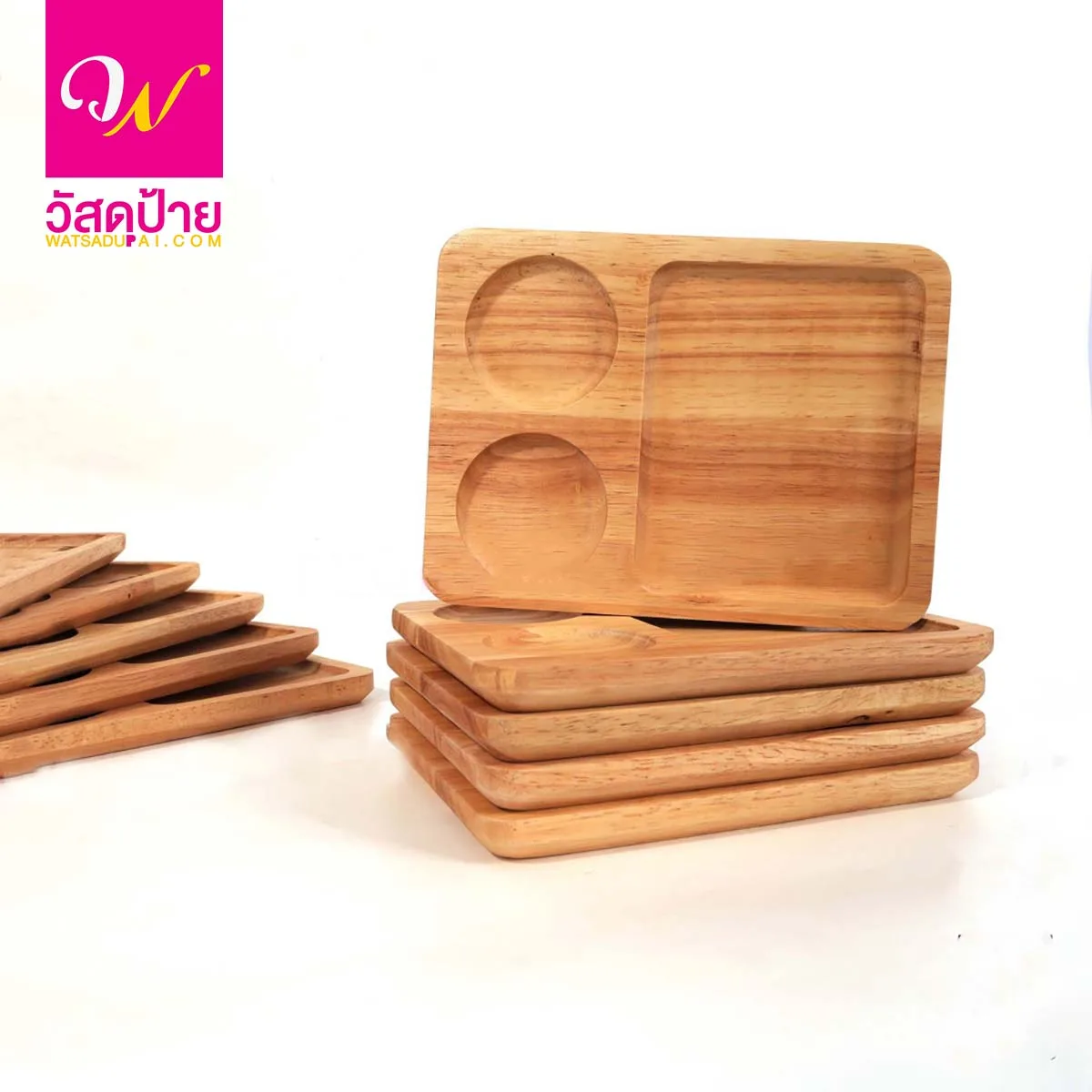 ถาดไม้ยางพาราประสาน โดยชิ้นงานเป็นขุดหลุม เซาะร่องตามต้องการ แข็งแรง ทนทาน น้ำหนักเบา ...